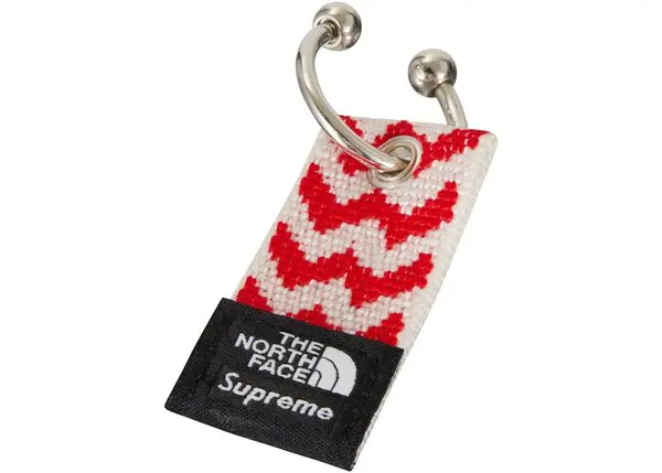 Supreme The North Face Woven Keychain - Red