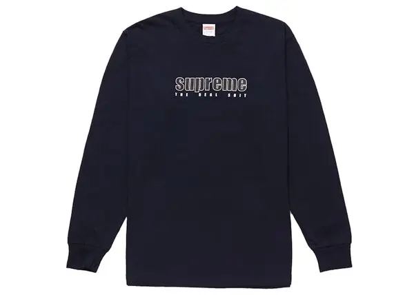 Supreme The Real Shit Long Sleeve Tee Shirt - Navy Blue