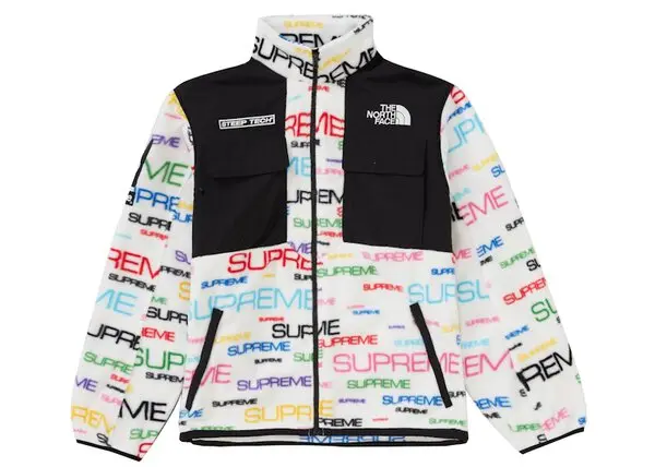 Supreme The North Face Steep Tech Fleece Jacket - White