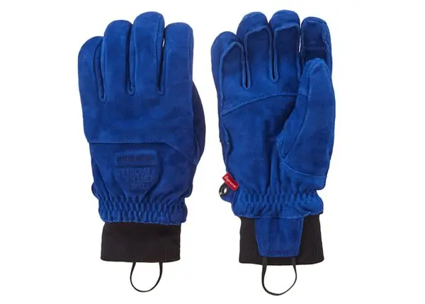 Supreme The North Face Suede Gloves - Blue