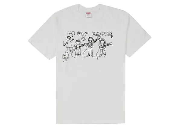 Supreme The Velvet Underground Drawing Tee Shirt - White