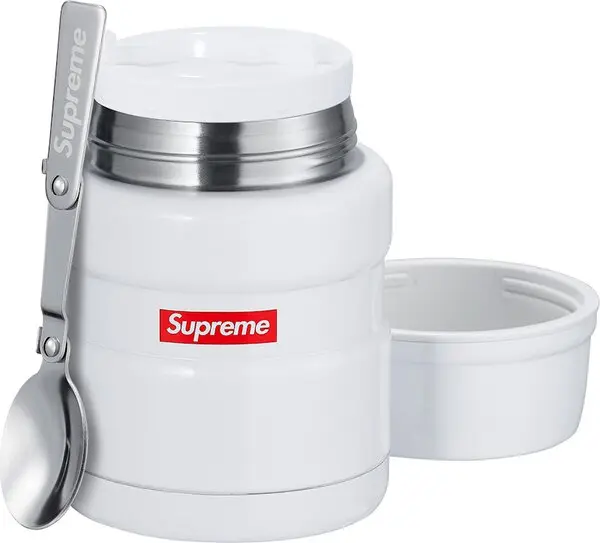 Supreme Thermos Stainless King Food Jar And Spoon - White