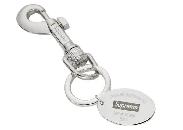 Supreme Tiffany & Co. Return To Tiffany Oval Tag Keyring - Silver