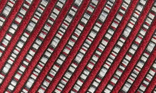 Zegna Paglie Small Stripe Silk Tie - Red