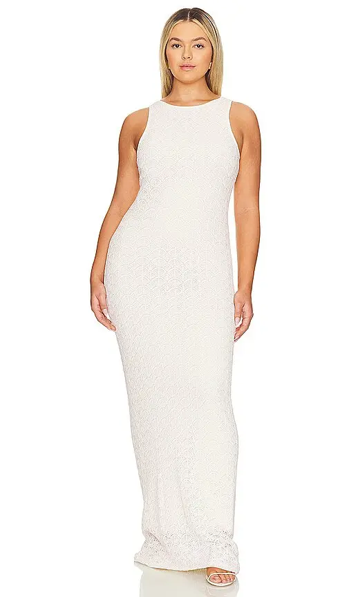 L'Academie Amary Maxi Dress In Ivory - 6% Off | Editorialist