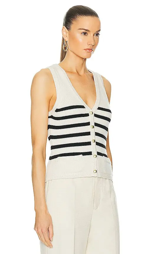 L'academie By Marianna Calanth Striped Knit Vest