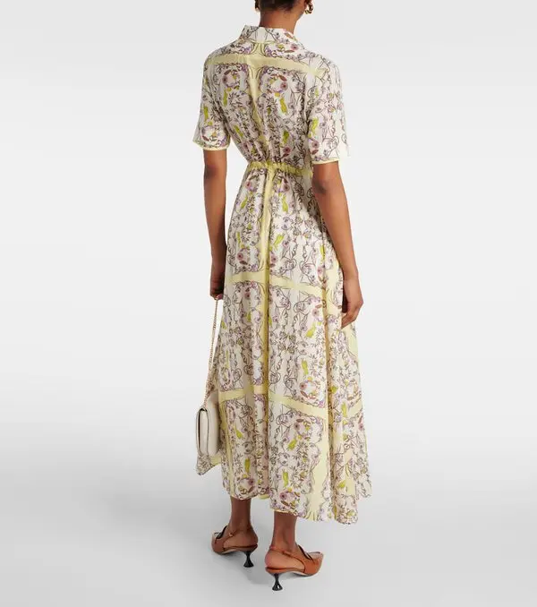 Tory Burch Printed Cotton Voile Midi Dress
