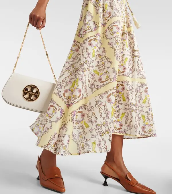 Tory Burch Printed Cotton Voile Midi Dress