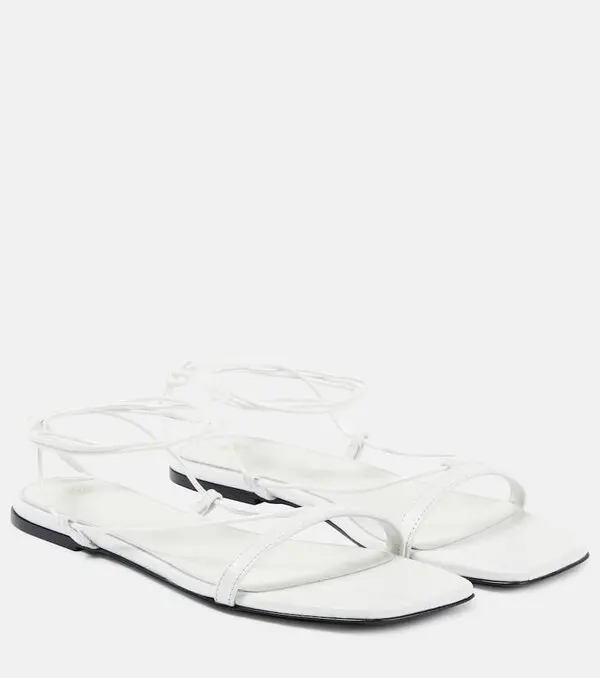 TOTEME Leather Sandals - White