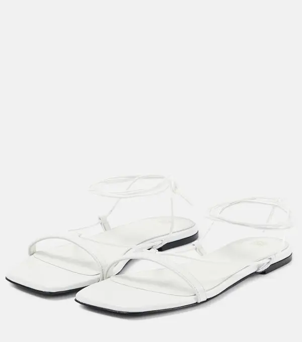 TOTEME Leather Sandals - White