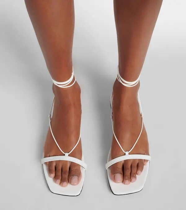 TOTEME Leather Sandals - White