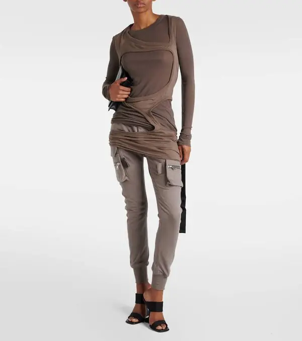Rick Owens Cutout Cotton Jersey Top