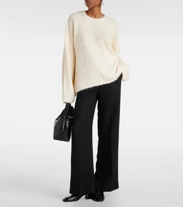 TOTEME Oversized Silk Sweater - Neutrals