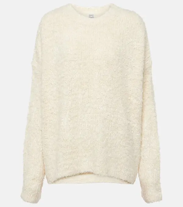 TOTEME Oversized Silk Sweater - Neutrals