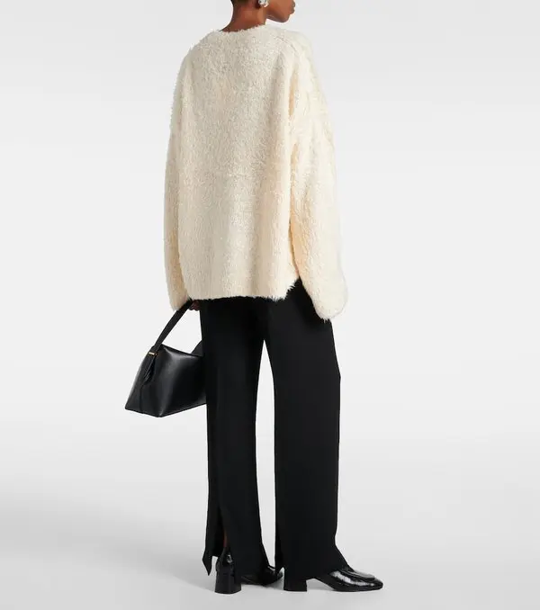 TOTEME Oversized Silk Sweater - Neutrals