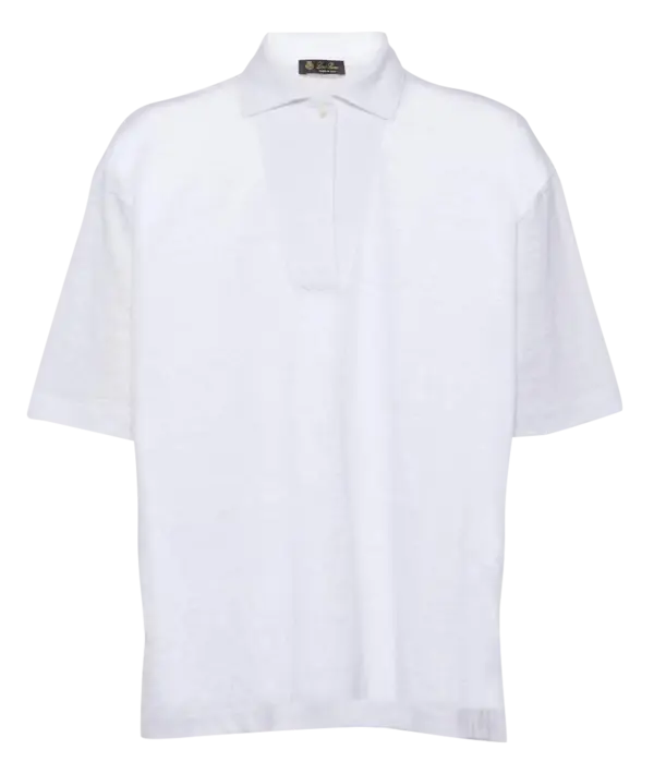 Loro Piana Linen Polo Shirt - White