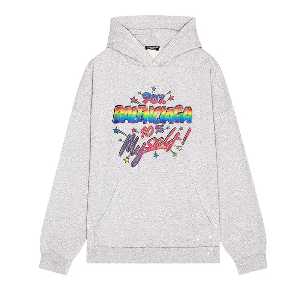 Balenciaga Wide Fit Hoodie - Grey