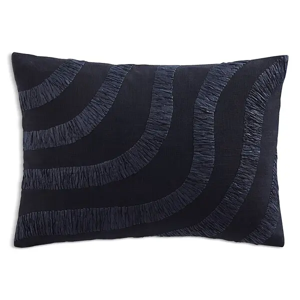 Donna Karan New York Home Wave Decorative Pillow, 14 X 20 - Black