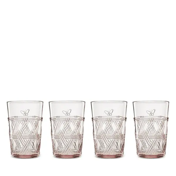 LENOX Butterfly Meadow Tall Glass, Set Of 4 - Pink