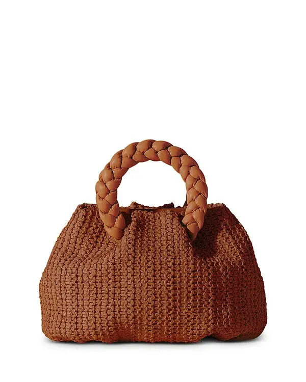 Hereu Bombom M Raffia Crossbody - Tan/silver