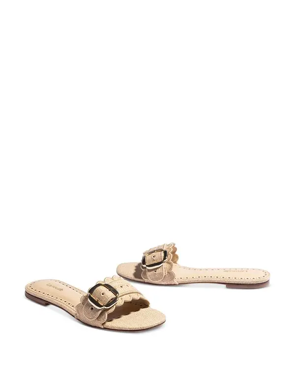 Larroude Ivy Broderie Slide Sandals
