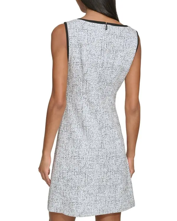 Karl Lagerfeld Paris Speckled Sheath Dress With Bow