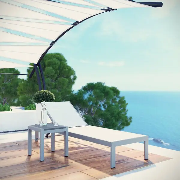 MODWAY Shore 2 Piece Outdoor Patio Aluminum Set