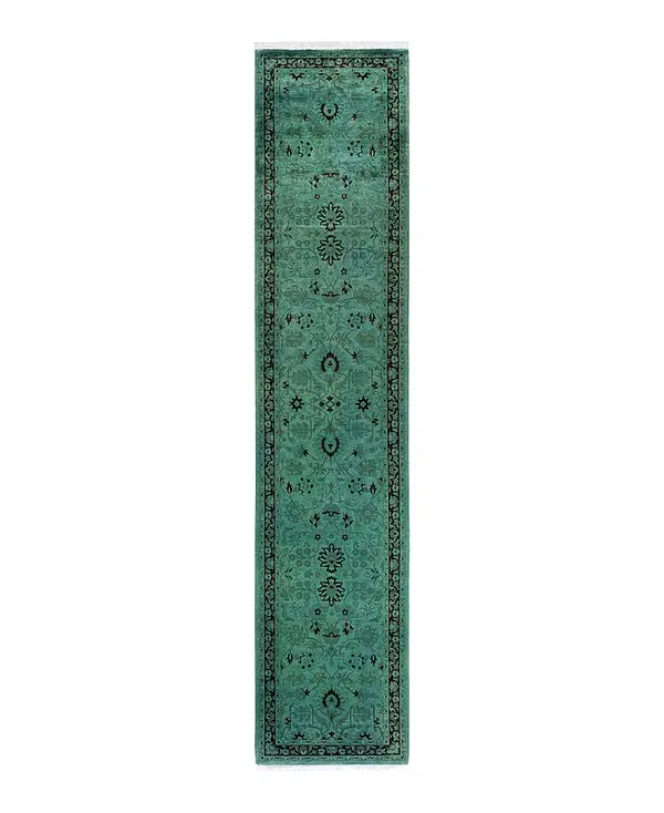 Bloomingdale'S Fine Vibrance M1582 Runner Area Rug, 2'6 X 12'4 - Green