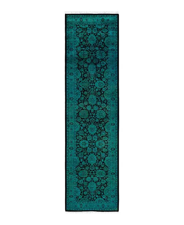 Bloomingdale'S Fine Vibrance M1355 Runner Area Rug, 2'7 X 9'8 - Green