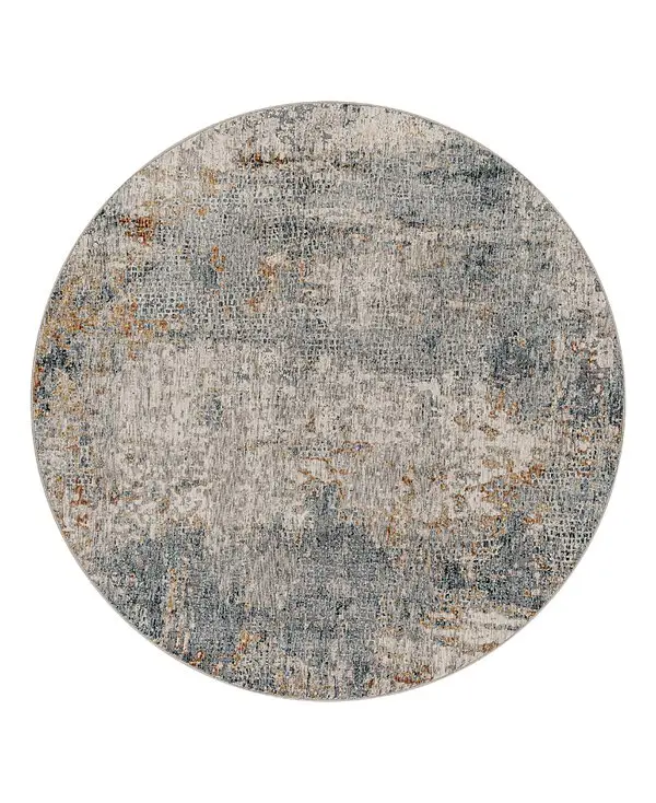 Livabliss Cardiff Cdf-2305 Round Area Rug, 7'10 X 7'10 - Gray