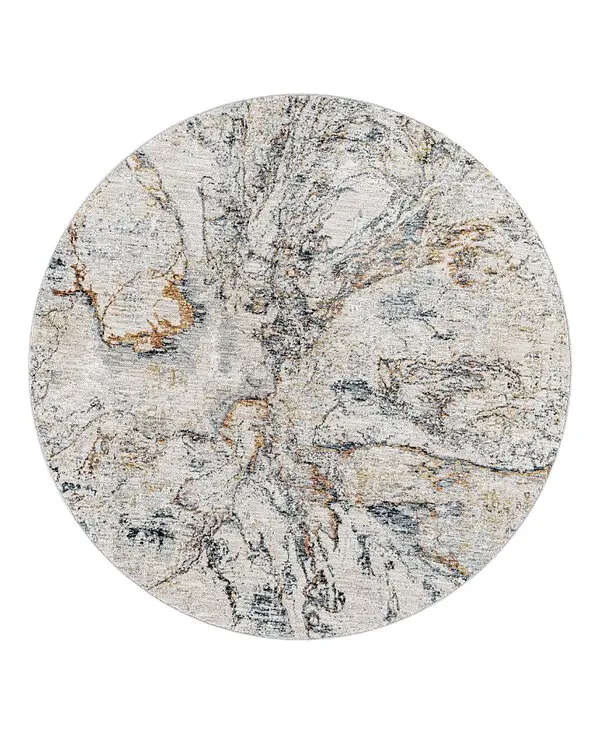 Livabliss Laila Laa-2316 Round Area Rug, 5'3 X 5'3 - Teal/gray