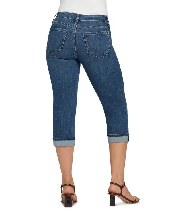 NYDJ Marilyn Cuffed Straight Leg Cropped Jeans
