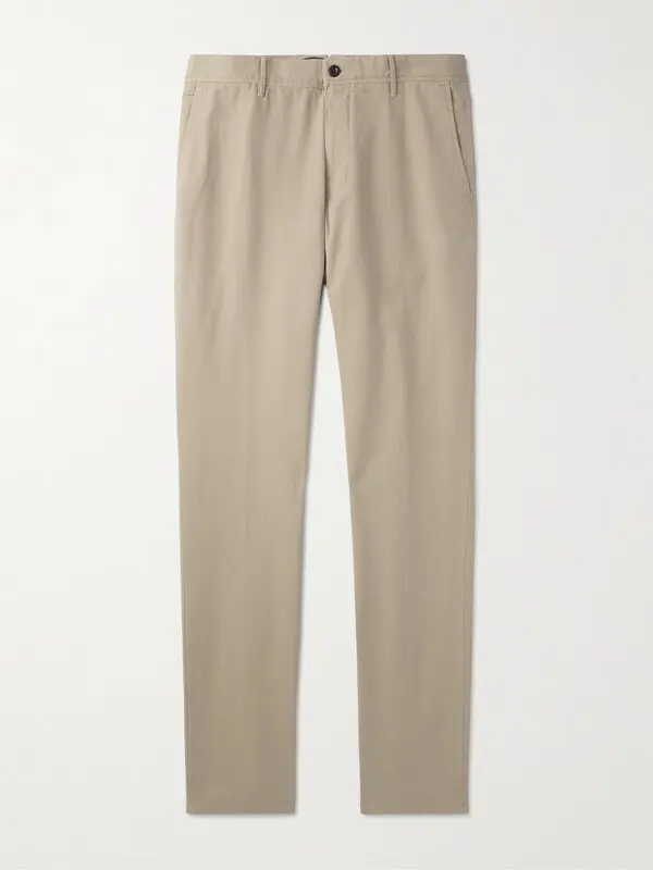 SLOWEAR Straight-leg Cotton-blend Trousers - Neutrals