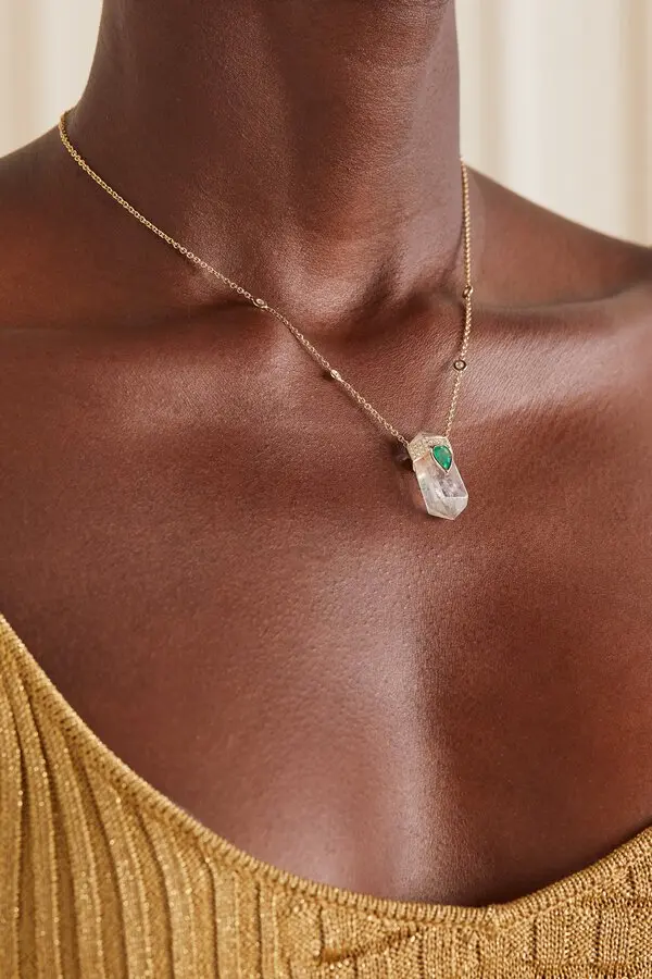 Jacquie Aiche 14-karat Multi-stone Necklace