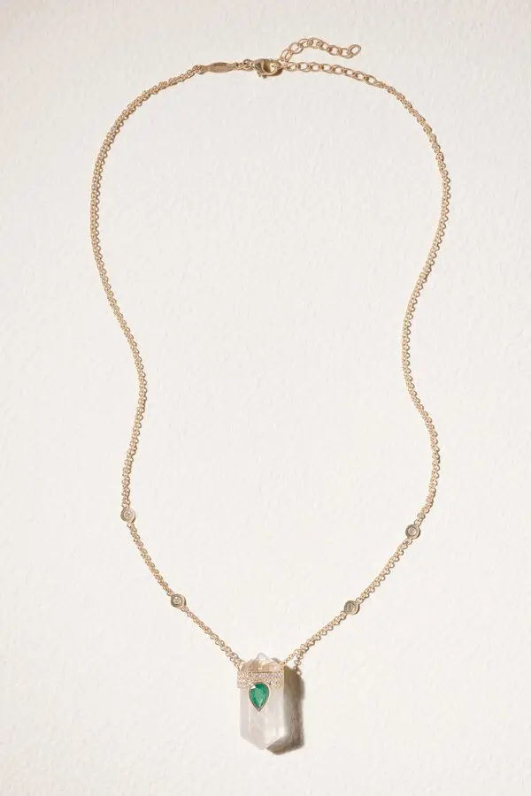 Jacquie Aiche 14-karat Multi-stone Necklace