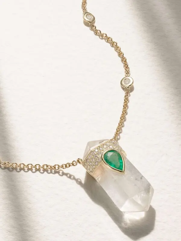 Jacquie Aiche 14-karat Multi-stone Necklace