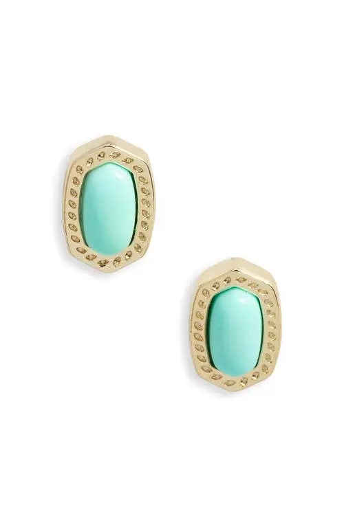 Kendra Scott Ellie Mini Stud Earrings - Gold Mint Magnesite