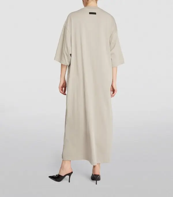 Fear Of God Logo Maxi T-Shirt Dress In Grey - 51% Off | Editorialist