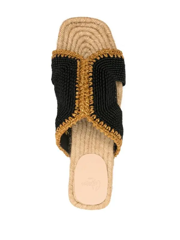 CastaÑer Pura Lurex Flat Sandals