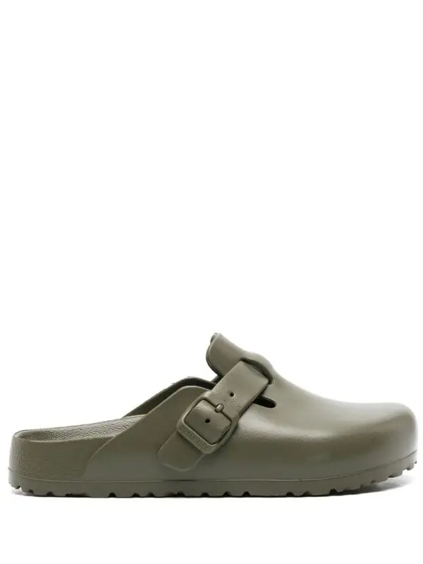 BIRKENSTOCK Boston Buckled Slippers - Green