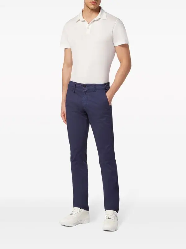 BILLIONAIRE Logo-embroidered Denim Chino Trousers