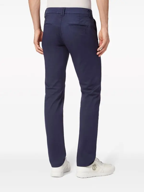 BILLIONAIRE Logo-embroidered Denim Chino Trousers