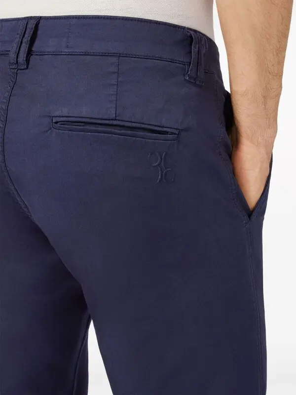 BILLIONAIRE Logo-embroidered Denim Chino Trousers