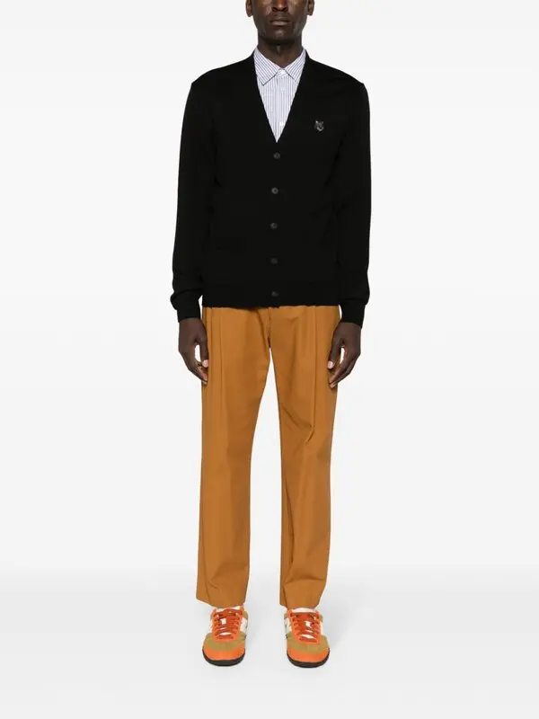 Maison Kitsuné Chillax Fox Wool Cardigan - Black