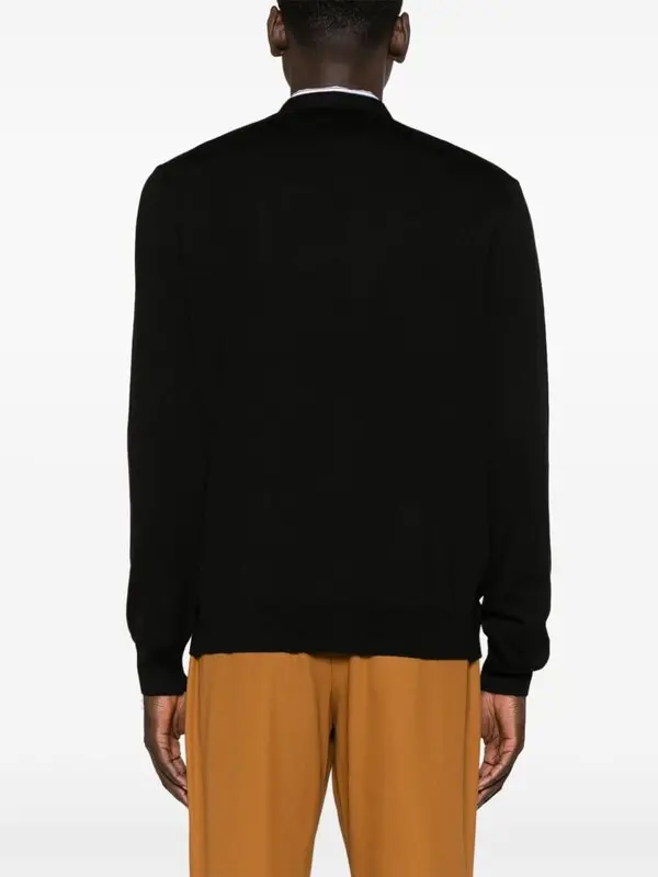 Maison Kitsuné Chillax Fox Wool Cardigan - Black
