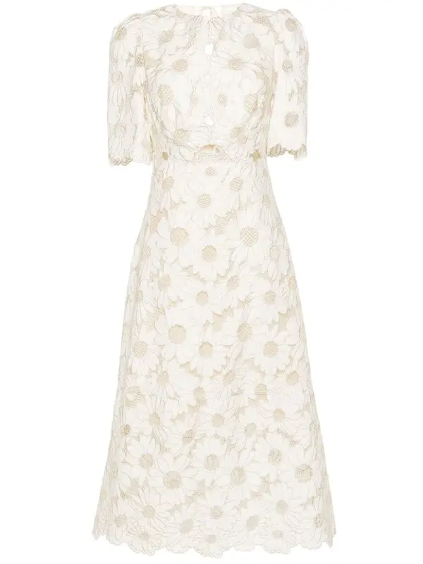 Sandro Daniela Guipure-lace Midi Dress