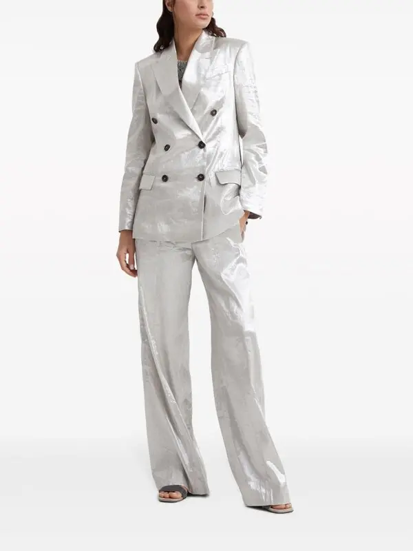 Brunello Cucinelli Metallic Linen-blend Suit