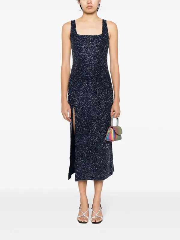 blue glitter midi dress Novah Blue Sequin Wrap Detailing Midi Dress – Girl In Mind