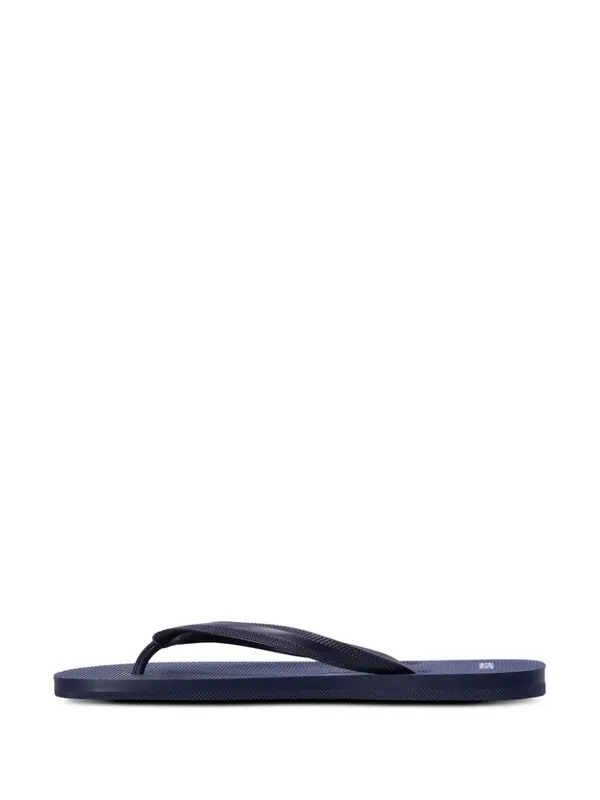 BOSS Italian-made Flip Flops With Contrast Logo Detail