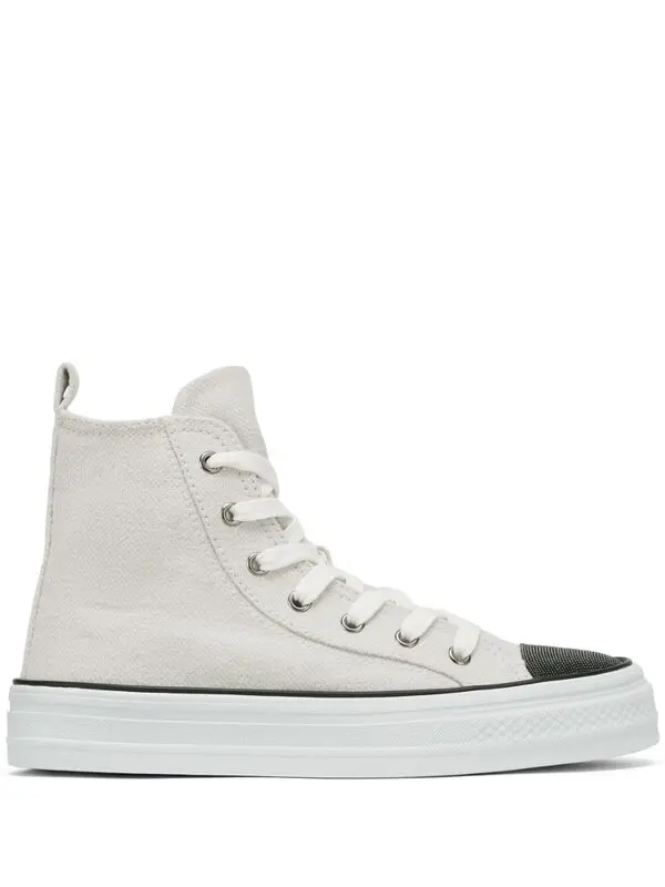 Brunello Cucinelli Panelled Lace-up Sneakers